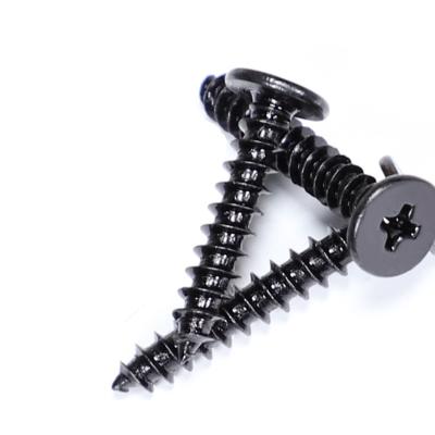 China Black Large Flat Head Self Tapping Screws CA Ultra Thin Cross M2 M3 M4 for sale