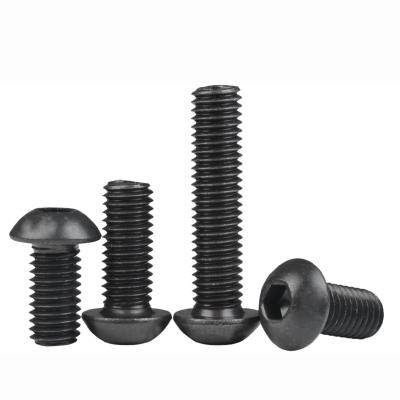 China Grade 10.9 Black Half Round Head Hex Socket Screws M2 M3 M4 Bolts M6 M8 M10 M12 High Strength for sale