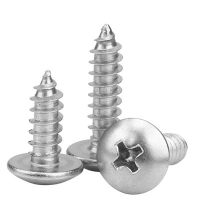 China 304 Stainless Steel TA Round Head Cross Self Tapping Screws M3 M4 M5 M6 Large Head Mushroom for sale