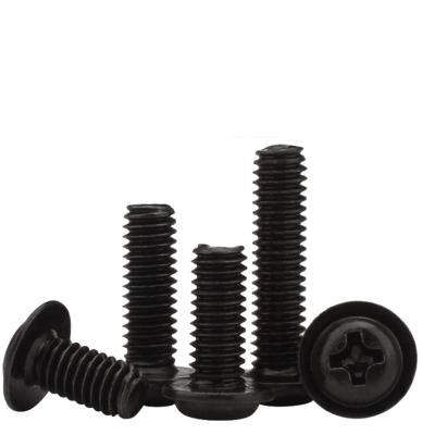 China PWM Black Pan Head Phillips Machine Screw with Washer M2 M2.5 M3 M3.5 M4 for Computer Case for sale