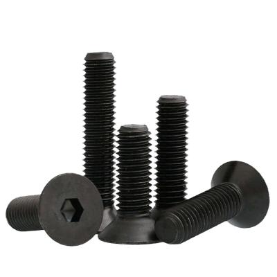 China Grade 10.9 High-Strength Black Countersunk Hexagon Socket Screws M2-M12 Flat-Head Bolts for sale