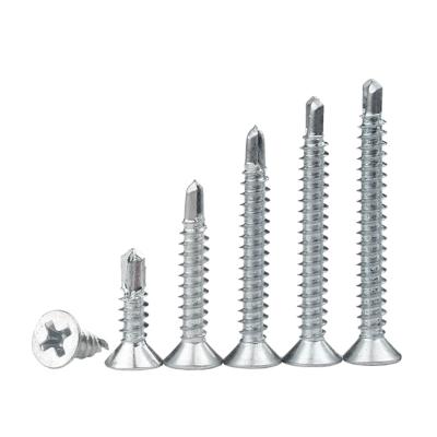 China 410 Stainless Steel Countersunk Phillips Self Drilling Screw M5 M6 Dovetail Flat Head for sale
