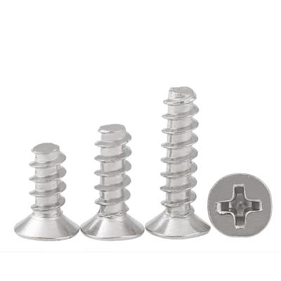 China Stainless Steel 304 Cross Recessed Flat Head Self Tapping Screws M3 M4 Break Away Tail for sale