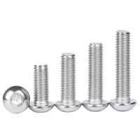 China A2-70 304 Stainless Steel Truss Head Hex Socket Screws - M3-M10 Large Flat Head Allen Bolts Rust Resistant for Furniture for sale