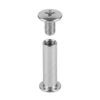 China 304 Stainless Steel Sex Bolts Chicago Screws Phillips Slotted Combination Drive M3 M4 M5 M6 M8 Binding Posts Screws and Sleeves Set Flat Head Nickel Plated Cabinet Fastener Factory Direct Sale for sale