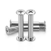 China 304 Stainless Steel Sex Bolts Chicago Screws Phillips Slotted Combination Drive M3 M4 M5 M6 M8 Binding Posts Screws and Sleeves Set Flat Head Nickel Plated Cabinet Fastener Factory Direct Sale for sale