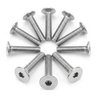 China 304 Stainless Steel CM Ultra-Thin Large Flat Head Hex Socket Machine Screws Bolts M2 M3 M4 M5 Metric Precision Countersunk Fasteners for Electronics Furniture Factory Direct Wholesale RoHS Certified for sale