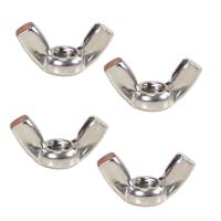 China 201 Stainless Steel Wing Nut Butterfly Nut Hand Tighten Threaded Fastener, M3 M4 M5 M6 M8 M10 M12 Metric Thread Wing Nuts, Corrosion Resistant Thumb Nuts For Machinery, Furniture, Pipeline Installatio for sale