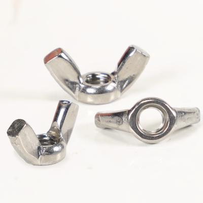 China 201 Stainless Steel Wing Nut Butterfly Nut Hand Tighten Threaded Fastener, M3 M4 M5 M6 M8 M10 M12 Metric Thread Wing Nuts, Corrosion Resistant Thumb Nuts For Machinery, Furniture, Pipeline Installatio for sale