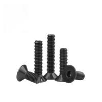 China Class 10.9 black countersunk head hexagon socket head screws M2/M3/M4/M5 flat head screws and bolts M6/M8/M10/M12 for sale
