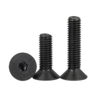China Class 10.9 black countersunk head hexagon socket head screws M2/M3/M4/M5 flat head screws and bolts M6/M8/M10/M12 for sale