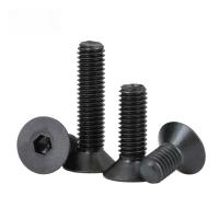 China Class 10.9 black countersunk head hexagon socket head screws M2/M3/M4/M5 flat head screws and bolts M6/M8/M10/M12 for sale