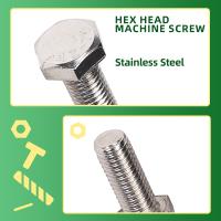 China 201 Stainless Steel External Hex Bolts Hexagon Head Bolts Metric Size Anti-corrosion Hardware Fastening Screws for Machinery Furniture for sale