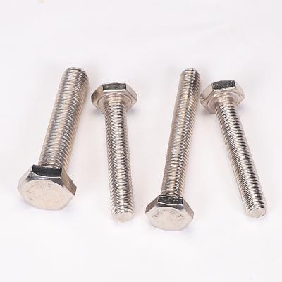 China 201 Stainless Steel External Hex Bolts Hexagon Head Bolts Metric Size Anti-corrosion Hardware Fastening Screws for Machinery Furniture for sale