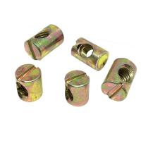 China Color zinc hammer nut M6 I-shaped hammer cylinder transverse hole three-in-one connector furniture parts screw nut M8 for sale