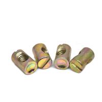 China Color zinc hammer nut M6 I-shaped hammer cylinder transverse hole three-in-one connector furniture parts screw nut M8 for sale