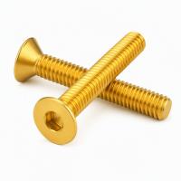 China National standard pure brass countersunk head hexagon socket head screw flat head copper cup screw bolt copper machine tooth screw for sale
