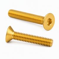 China National standard pure brass countersunk head hexagon socket head screw flat head copper cup screw bolt copper machine tooth screw for sale