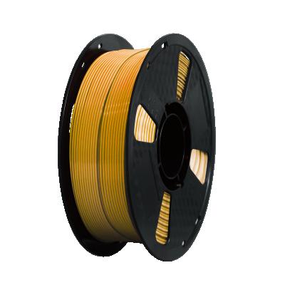 China Yellow Orange Silk PLA Dual Color 3D Printer Filament 1.75mm Coextrusion Gradient Spool for sale