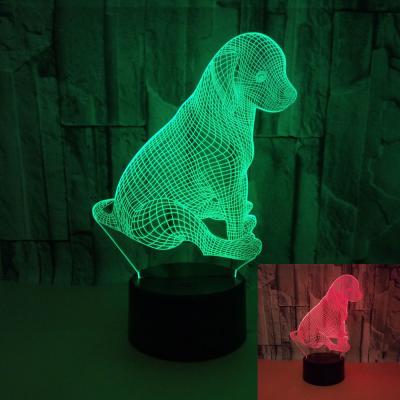 China Animal puppy dog OEM custom 3D LED night light colorful touch table lamp gift atmosphere small table lamp for sale
