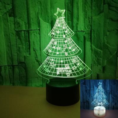 China Christmas day tree child gift 3D night light colorful LED visual atmosphere table lamp for sale