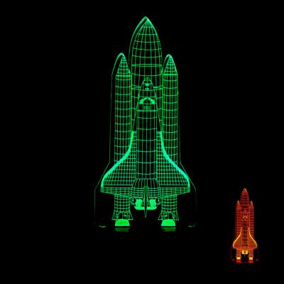 China basketball Rocket 3D table lamp night light child creative gift LED visual light for sale