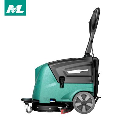 China 115kg Weight Single Brush Battery Operated Floor Scrubber Automated Floor Cleaning Machine Tile Concrete Hard Surface for sale