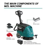 China Life-time service Walk Behind Mini Floor Scrubber Dryer Machine with Automatic Clean Hoover and Large 30L Recovery Tank for sale