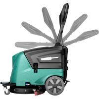 China Cleaning Width 460mm Walk Behind Battery Operated Floor Scrubber Dryer Hand Push Cleaning Equipment for Warehouse Floors for sale