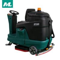 China 1700W Auto Ride On Scrubber Dryer Industrial Floor Cleaning Machine 110L for sale
