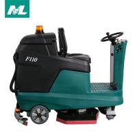 China 1700W Auto Ride On Scrubber Dryer Industrial Floor Cleaning Machine 110L for sale