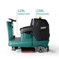 China 130L Ride On Floor Scrubber Vacuum Drivable Floor Cleaner Sweeper Machine for sale