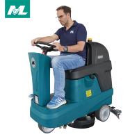 China 12V 900MM Squeegee Ride On Floor Scrubber 4000m²/h 120rpm for sale