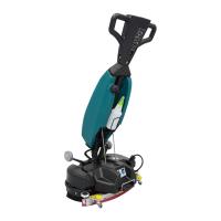China Double Brush industrial Mini Floor Scrubber Machine With 560mm Squeegee And 6L Tank for sale