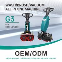 China Adjustable Small Floor Scrubbing Machines auto scrubber 6L Walk Behind for sale