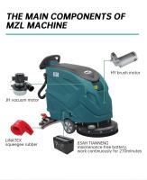 China 50L 13.2Gal Commercial Walk Behind Sweeper Small Auto scrubber For Warehouse Supermarket for sale