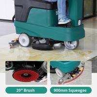 China 155rpm 90L Sit Down Floor Scrubber Cordless Drivable Floor Cleaning Machine Tile Cleaner for sale