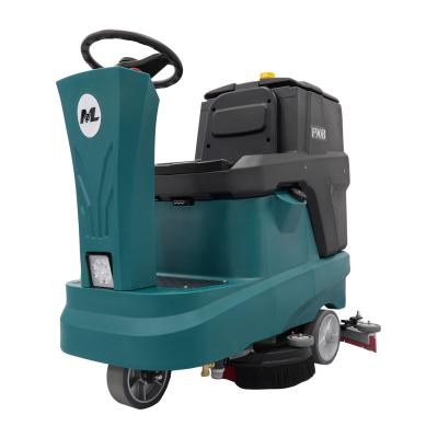 China 90L Riding Scrubber Machine Electric Tile Cordless Floor Sweeper for sale