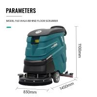 China Heavy‑Duty Walk‑Behind Floor Scrubber with 65L Recovery Tank for Industrial Facilities for sale