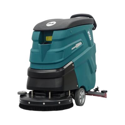 China Heavy‑Duty Walk‑Behind Floor Scrubber with 65L Recovery Tank for Industrial Facilities for sale