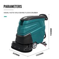 China Industrial Walk Behind Sweeper Scrubber Floor Cleaning Machine For Tile for sale