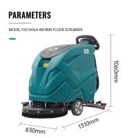 China BRS Brush Walk Behind Commercial Floor Scrubber Machine 830mm Squeegee for sale