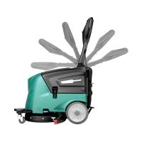 China Industrial Commercial Battery Operated Walk Behind Floor Scrubber Compact Design for sale