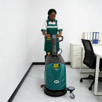 China Walk Behind Floor Scrubber 460mm Cleaning Width 27L Tank Battery Powered Industrial Commercial Floor Cleaner Machine for sale