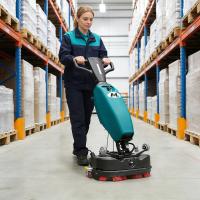 China Mini Floor Scrubber with 250mm Dual Brushes 1750㎡/h Cleaning Efficiency for Hotels for sale