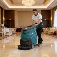China Industrial Walk‑Behind Floor Scrubber with 510mm Cleaning Width and 60L Solution Tank for sale
