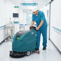 China 500W Motor Walk Behind Floor Scrubber, 4.5h Runtime, Ideal for Schools and Supermarkets for sale