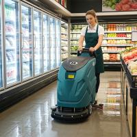 China 2000㎡/h High‑Efficiency Walk Behind Scrubber with 310W Suction Motor for Factories for sale