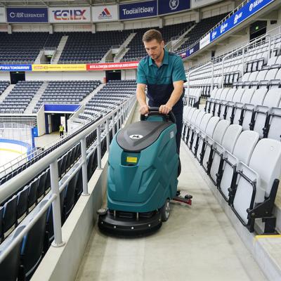 China Compact Walk Behind Floor Scrubber 560mm, 155rpm Brush Speed for Indoor and Outdoor Use for sale