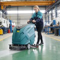 China Professional Walk Behind Floor Scrubber with 48L Water Tank Perfect for Hospitals for sale